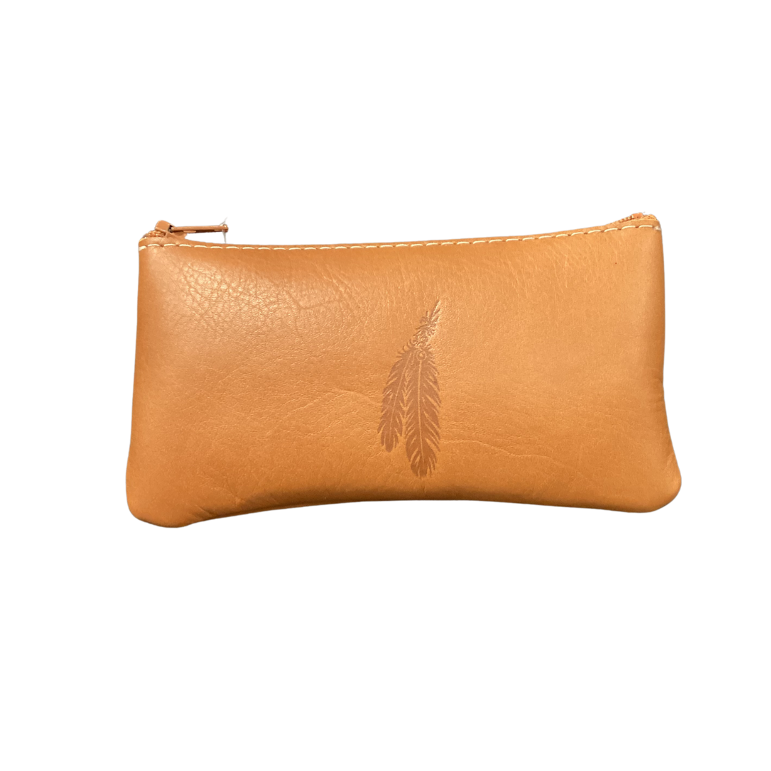 6" Zippered Leather Feather Wallet – I-Hos Gallery