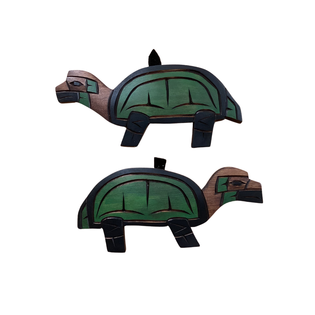 Hand Carved Plaque - Turtle (Green) Delbert Peter – I-Hos Gallery
