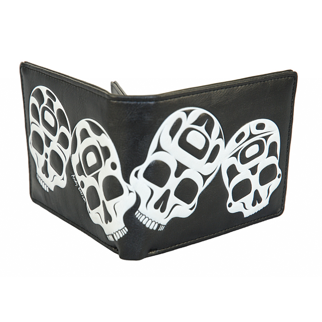 Wallet Mens Andy Everson Moon Wolf Eagle Spirit Bear Skull Kómoks Bc I Hos Gallery
