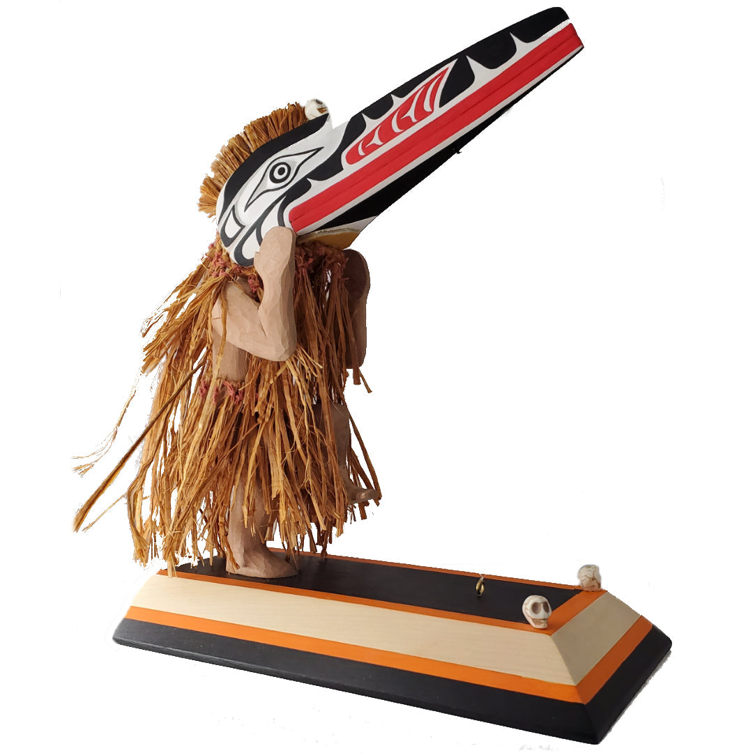 Sculpture - Mini Hamatsa Dancer in Raven Mask – I-Hos Gallery